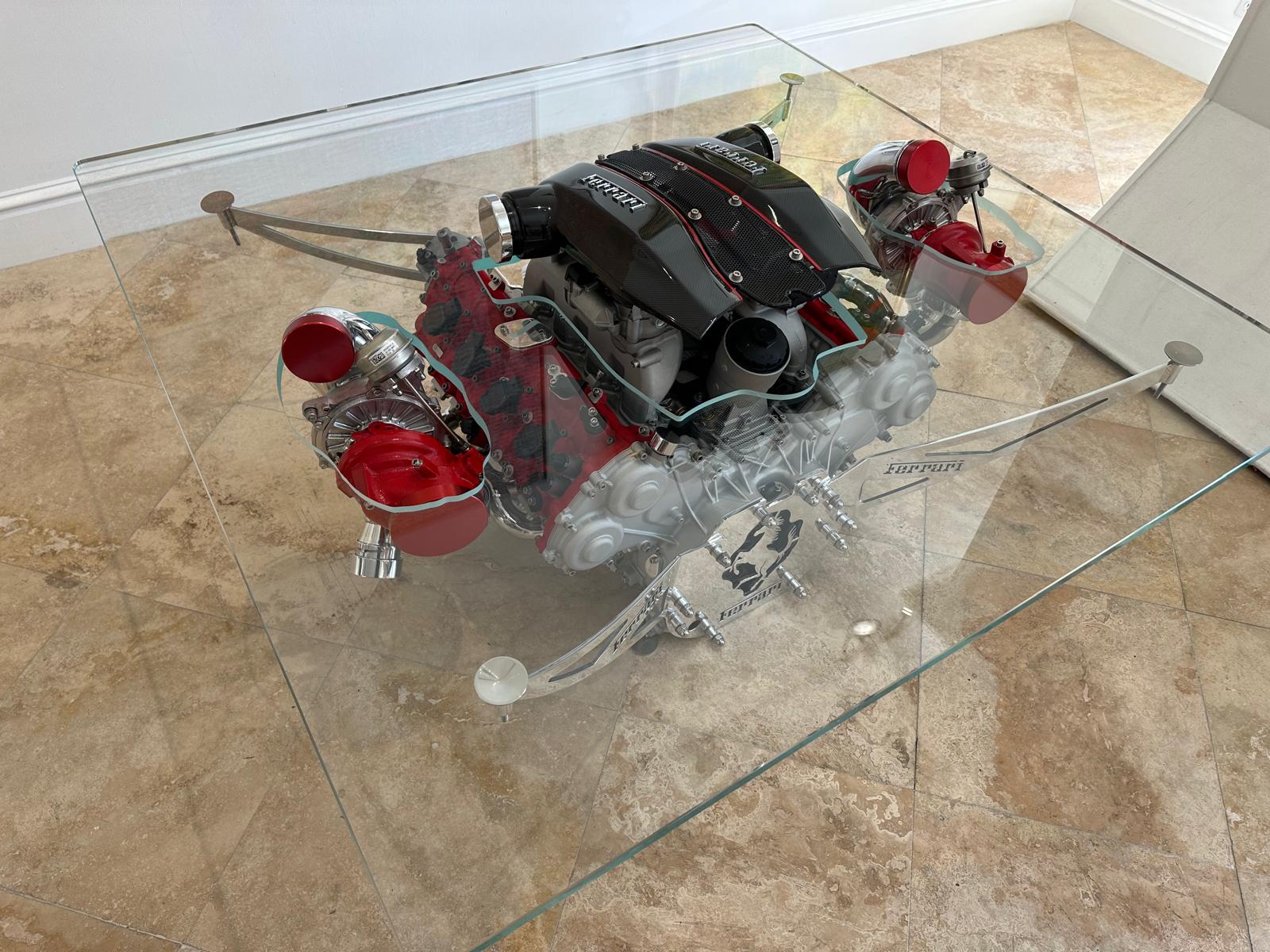 FERRARI 488 PISTA ENGINE COFFEE TABLE - TheArsenale